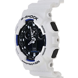 Casio Men's G-Shock GA100B-7A White Resin Quartz Watch