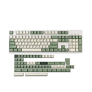 HONANA Botanical Garden Keycap Set 165 Keys Cherry Profile PBT Sublimation Japanese Keycaps for 61/68/87/96/104/108 Keys Mechanical Keyboard