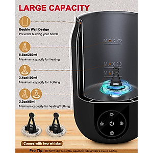 MOFOKEAY Milk Frother, Frother for Coffee, 4 IN 1 Automatic Hot and Cold Foam Maker, Milk Steamer for Latte, Cappuccinos, Macchiato & Hot Chocolate Milk Warmer with Temperature Control & Auto Shut-Off