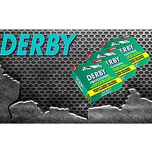 300 Derby Professional Single Edge Razor Blades comes with free Shaving Factory Straight Razor