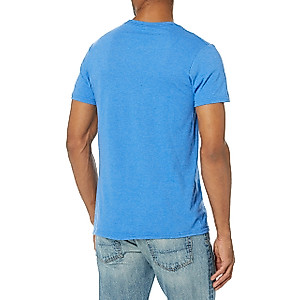 Disney Mickey Mouse Men's Classic Mickey Mouse Full Size Graphic Short Sleeve T-Shirt, Royal Blue Heather, Large