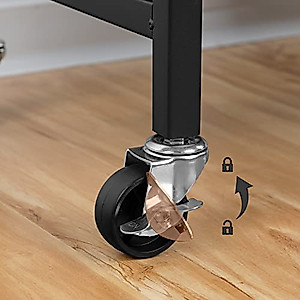 HOOBRO Laundry Hamper, Laundry Sorter 3 Section, Laundry Basket with Wheels, 3 × 10.5 Gal (39.8L), Rolling Cart, Pull-Out and Removable Oxford Fabric Laundry Bags, Rustic Brown and Black BF38XY01G1