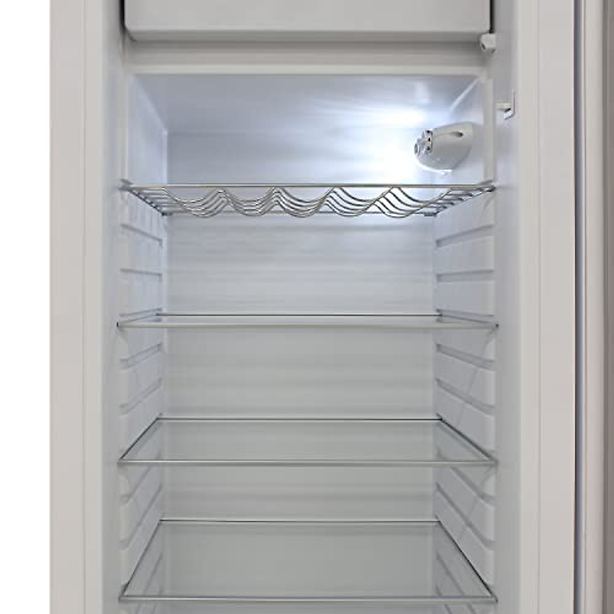 BRAMA Retro Fridge with Top Freezer 9.9 Cu.Ft. Full Refrigerator for Apartment, Condo, House, Kitchen, 24-Inch, White