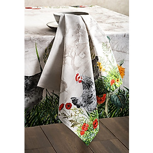 Maison d' Hermine Napkin 100% Cotton 20Inch x 20Inch Set of 4 Decorative Washable Cloth Napkins Table Napkin, Dining, Kitchen, Parties & Camping, Basse Cour - Spring/Summer