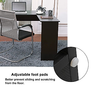 ivinta Small Corner Computer Desk Modern L Shaped Desk Simplest Gaming Desk Writing Desk Workstation for Home Office Small Space, Dark Brown, 44x58 inch