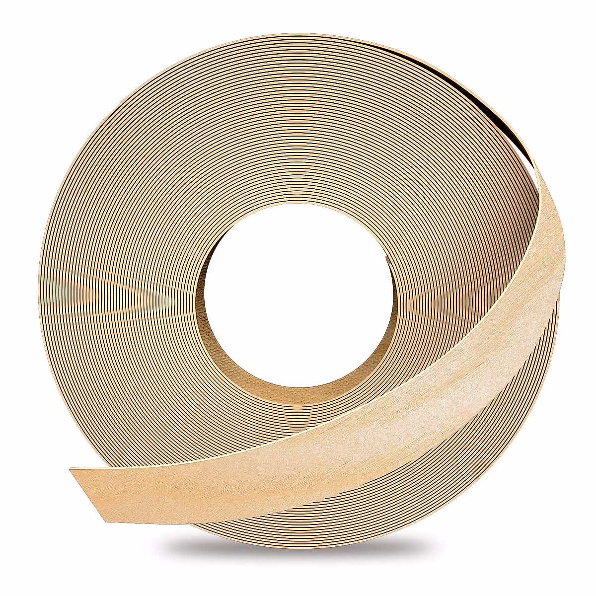 GSCIT Club Birch Edge Banding, 3/4 inch x 25ft roll of Veneer Wood Edge Banding Pre-glued Flexible, Real Wood Tape for Cabinet Repair & Furniture Restoration