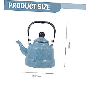 ABOOFAN 2pcs Enamel Kettle Gas Kettle Enamel Teapot Enamel Tea Kettles Drip Teapot China Teapot Insulated Teapot Pottery Teapot Stainless Steel Stovetop Kettle Office Soup Pot Insulation