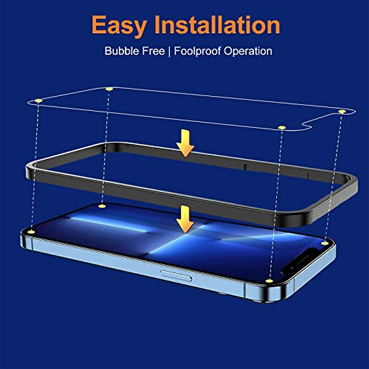 Degeyoyo Tempered Glass Screen Protector Compatible with iPhone 12/12 Pro 6.1 Inch, iPhone 12/12 Pro Screen Protector with Alignment Tool, Ultra HD, Case Friendly, Easy Install [3 Pack]