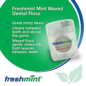 144 Spools of Freshmint® 12 Yards Mint Waxed Dental Floss