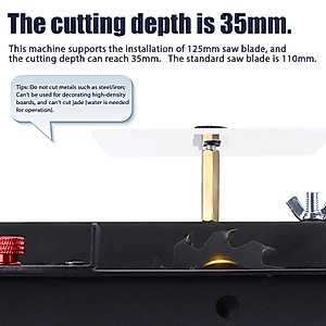 Multi Functional Table Saw,100W Mini Desktop Electric Saw Cutter Speed & Angle Adjustable 16MM Cutting Depth with Blade Flexible Shaft for Wood Plastic Acrylic Cutting Mini Table Saw