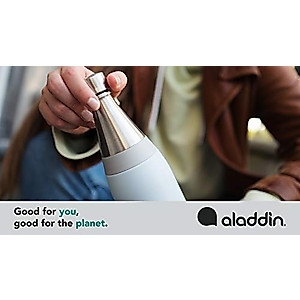 Aladdin Fresco Thermavac Stainless Steel Water Bottle 0.6L Sky Blue – Leakproof - Keeps Cold for + 10 Hours - BPA-Free - Dishwasher Safe - Reusable Thermos Flask with Durable Finish