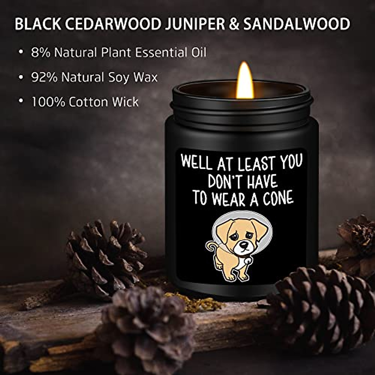 Get Well Soon Gifts for Men,Funny Gifts for Him After Surgery,Feel Better Cheer Up Inspirational Gifts,Sandalwood Candle for Friends Dad Brother Coworker.
