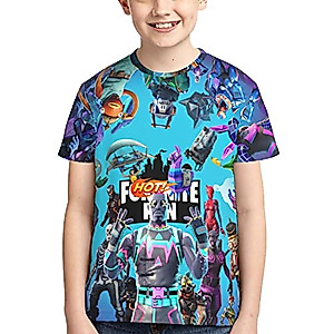 ZRJYFW Kids Game T-Shirt Suit Boys/Girls Battle Royale Shirt Two-Piece 3d Printed Top Set 3-Small