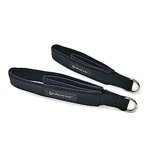 Balanced Body Double Loops, Padded Hand and Foot Straps with D Rings, Comfortable Accessories for Pilates Equipment, Workout Equipment for Home Gym or Studio Use, 1 Pair