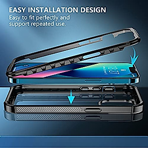 Red2Fire for iPhone 13 Case, [360 Full Body] [Heavy Duty Protection] with Built-in Screen Protector Tough Rugged 12 FT Dropproof Shockproof Dust-Proof Bumper Case for iPhone 13 6.1 inch Black