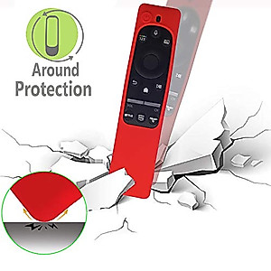 Silicone Protecitve Case Cover for Samsung Smart TV Remote Control BN59 Series, with Magnet Anti-Lost Shockproof Soft Anti Slip Samsung Remote Control Cover(Luminus Green)