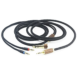 NewFantasia 10ft 6N OCC Copper Silver Plated Upgrade Audio Cable 3.5mm Male and 6.35mm Adapter Compatible with Hifiman Sundara, Ananda, Arya, HE400SE, HE4XX, HE-400i Headphone (2 x 3.5mm Version)