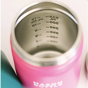 Mason Bottle - Stainless Steel 12oz Mason Jar, Single-Wall (Pink)