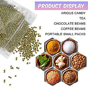 Ctosree 200 Pcs Stand Up Pouch Bags, Sealable Heavy Duty Clear Front with Aluminum Foil Back, Plastic Zipper Food Coffee Candy Storage, Reclosable Bags and Heat Sealable Food Storage (6" x 9")