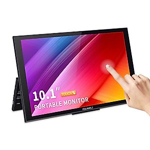 FEELWORLD DH101 10.1 Inch Portable Monitor, External Screen Computer Display with USB Type-C HDMI Dual Speakers for Laptop PC MAC Phone, Raspberry Pi, Gaming PS4 PS5 Xbox Switch