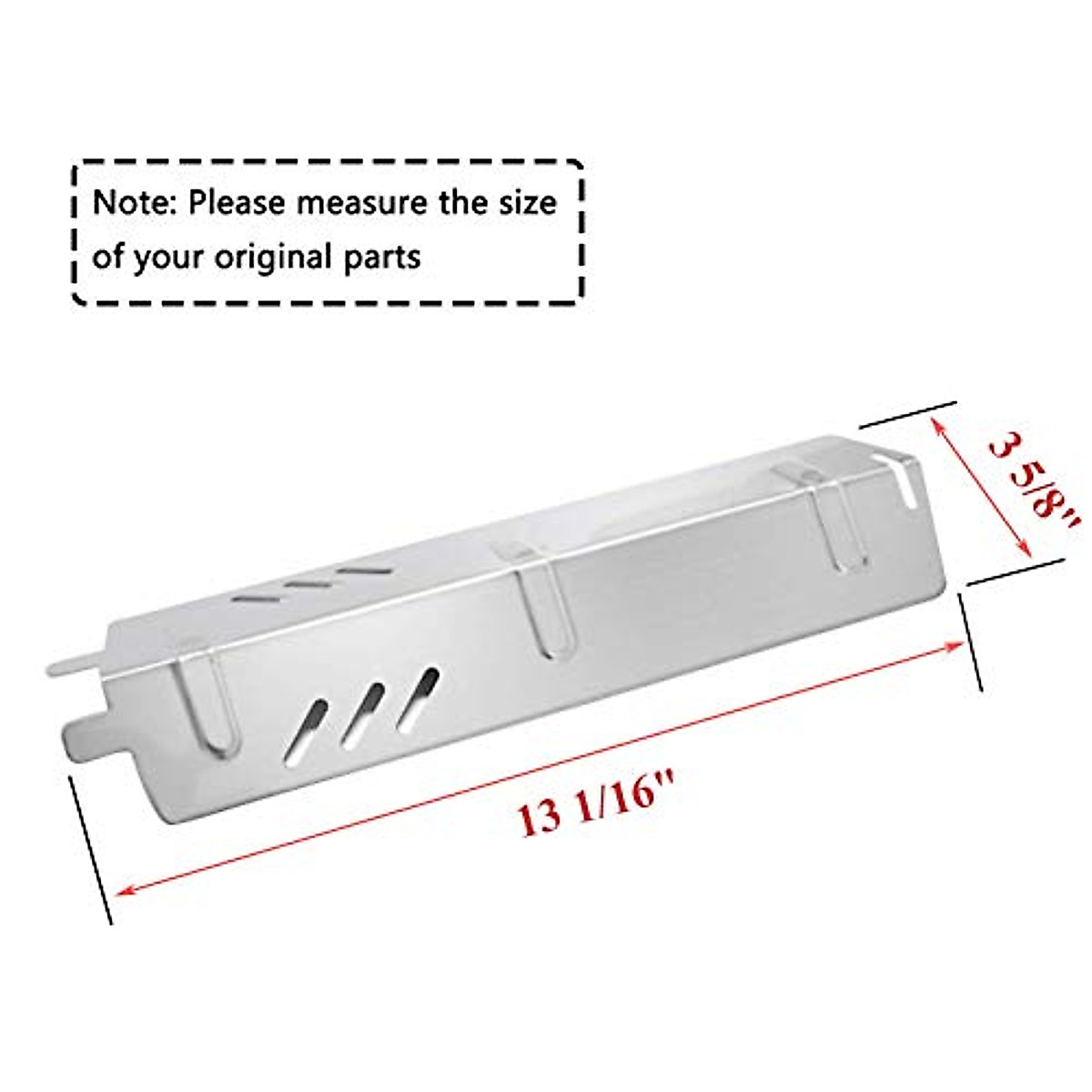 BBQ-Element Grill Replacement Parts for Backyard Grill BY13-101-001-11, BY14-101-001-01, BY16-101-002-05, GBC1429W, Stainless Steel Heat Plate Tent Shields Burner Cover for Uniflame GBC1329W.