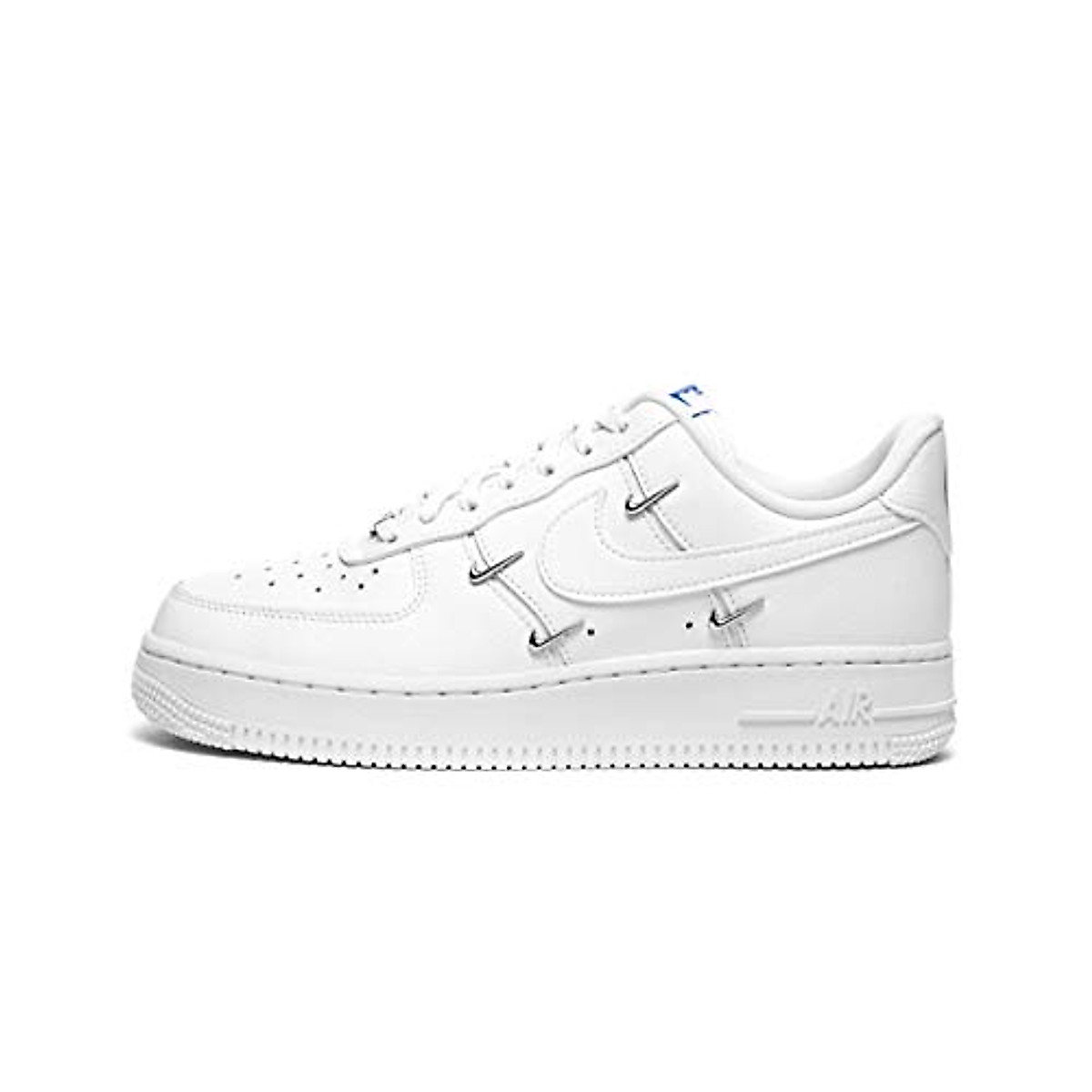 Nike Women's Air Force 1 '07 Shoes, White/Hyper Royal/Black/White, 7.5