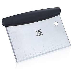 MSY BIGSUNNY Dough Scraper Baking Pastry Cutter Good Grip Pastry Scraper Chopper Stainless Steel Dough Cutter