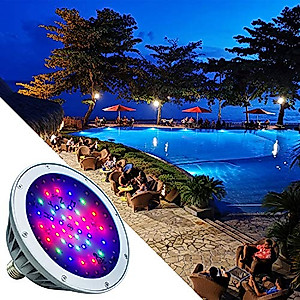 Waterproof LED Pool Light Bulb,120V 40W,RGB White Color Spash, IP65 Waterproof LED Pool Light for Inground Pool,Replacement for Pentair and Hayward Fixture(120V RGBW)