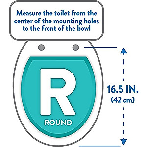 J&V Textiles Embroidered Soft Round Toilet Seat With Easy Clean & Change Hinge, Padded (Black)