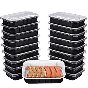 OTOR Bento box Meal Prep Containers with Clear Airtight Lids 17oz Lunch Boxes Deli Container take away food storage Two-color process 25 Sets