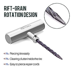 BETOOLL Tire Repair Kit 24 Pcs for Car, Motorcycle, ATV, Jeep, Truck, Tractor Flat Tire Puncture Repair