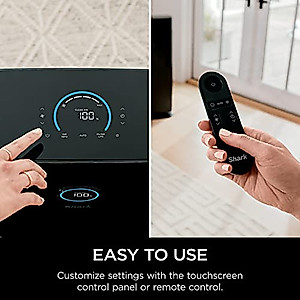 Shark HE402 Air Purifier 4 True HEPA Cleans up to 1000 Sq. Ft., Captures 99.98% of Particles, dust, allergens, Smoke, 0.1–0.2 microns, Advanced Odor Lock, Quiet, 4 Fan, Charcoal Gray