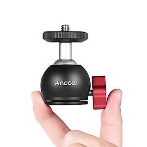 Andoer 3-Wheels Wireless Remote Control Motorized Camera Video Auto Dolly 3 Speed Adjustable with Mini Flexible Ballhead Mount Adapter Compatible with Canon Nikon Sony DSLR Camera Smartphone