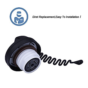 Fuel Tank Filler Cap,Gas Cap Compatible with 2004-2009 Volvo S60, 2011-2018 Volvo S60, 2007-2015 Volvo S80, 2010-2017 Volvo XC60, 2008-2016 Volvo XC70, 2003-2010 Volvo V70, And More，Replace 31392044