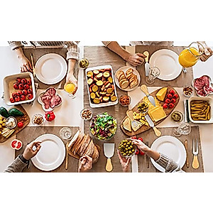 Bovulo 8-Piece Set of Premium Cheese Knives - Stainless Steel Mini Cheese Knife Set for Charcuterie Board, Exquisite Cheese Knife, Cheese Cutter, Cheese Fork with Wooden Handle for Cheese Lovers