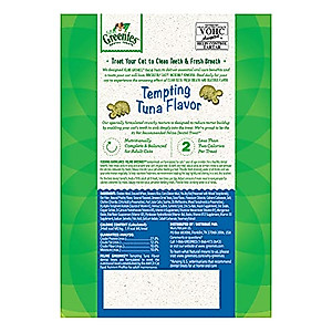 FELINE GREENIES Natural Dental Care Cat Treats Tempting Tuna Flavor, 2.1 oz. Pouch