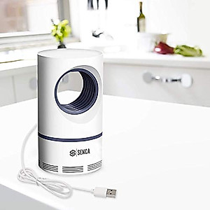 SENCA Electric Indoor Mosquito Trap, Mosquito Killer Lamp with USB Power Supply and Adapter, Suction Fan, No Zapper, Child Safe