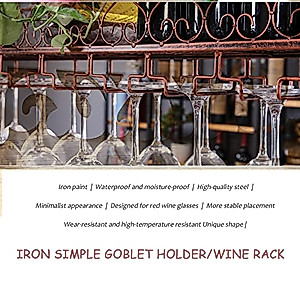 Ceiling Hanging Mounted Iron Wine Rack, Bar Restaurant Storage Shelves,Wall Wine Rack Bottle Holder, Champagne Glass Rack, Home Decor, Bronze (Size : 60x25cm(24x10inch))