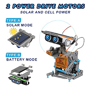 STEM Projects for Kids Ages 8-12, Solar Robot 12-in-1 Building Toys, Gifts for 8 9 10 11 12 Year Old Boys Girls, Education Science Robotics Kits Stem Toys, DIY Learning Science Boys Toys
