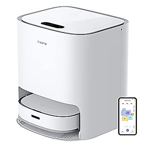Dreametech W10 Robot Vacuum and Mop Combo, Sweeping, Mopping, Washing and Drying 4in1, White