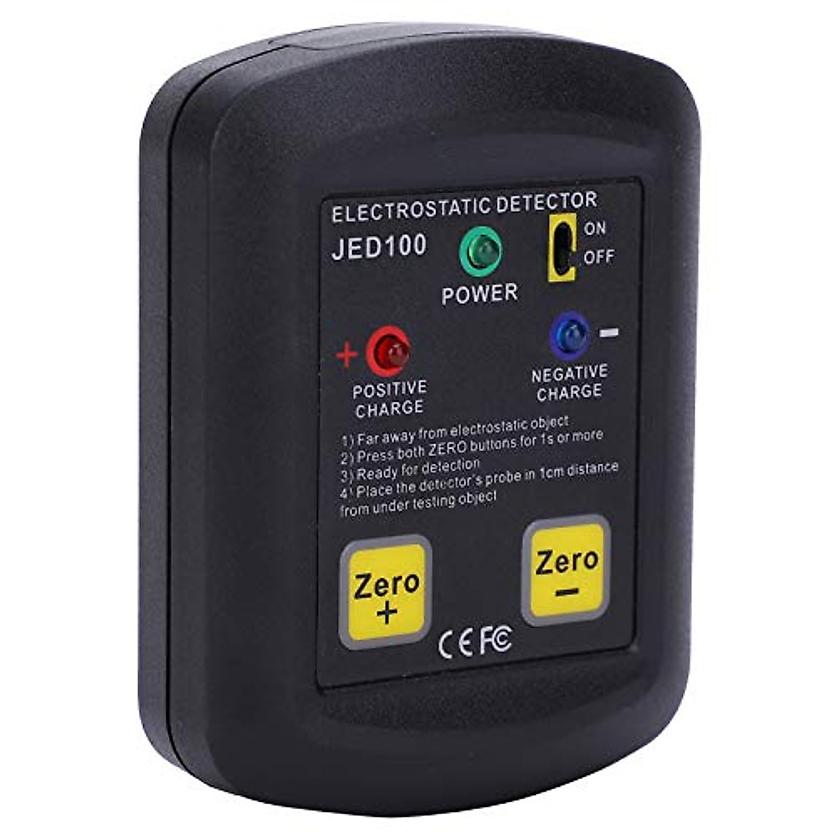 Hand-held Static Meter, Positive & Negative Dual Indicator Tester, 100v-20kv Non-Contact Electrostatic Field Testing Tool for Fiber Yarn Fabric Carpet Board Paper Rubber