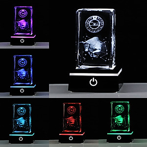 3D Crystals Taurus Zodiac Astrology Gifts For Women Men,Taurus Glass Figurine Decor Constellation Stuff April May Birthday Gifts For Girlfriend Woman Aunt Wife Keepsake Sign Symbolic Energy: Possess