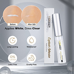 LASHVIEW DIY Lash Extension Kit,Cluster Lashes,Individual Cluster Lashes Soft and Lightweight, 0.10mm 9-14mm Mixed Reusable Wide Band Lash Cluster at Home