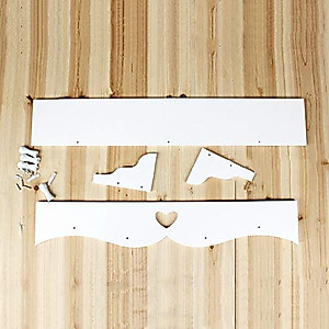 AUNMAS Wall Hook Rack White Carved Wall Hanging Hollow Shelf Coat Rack Hook for Home Decoration