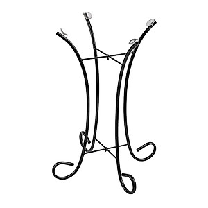 Alpine Corporation KPP160 Birdbath Metal Stand, 25 Inch Tall, 18"L x 18"W x 23"H, Black