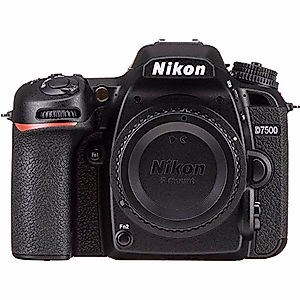 Nikon D7500 DSLR Camera (Body Only) (1581) + Nikon 70-300mm Lens + 18-55mm Lens + 64GB Memory Card + Case + Corel Photo Software + 2 x EN-EL 15 Battery + Card Reader + LED Light + More (Renewed)
