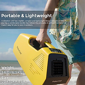 Portable Air Conditioner for Camping, EnjoyCool 2380BTU Camping Tent Air Conditioner, 240W Low Power Consumption AC Outdoor Air Conditioner, Portable AC for Camping Tent,RVs,and Travel
