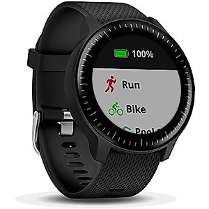 Garmin vivoactive 3 Music GPS Smartwatch 010-N1985-01, Black with Silver Hardware, Music Storage and Playback (Renewed)