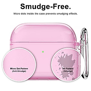 Svanove for Airpods Pro 3rd Generation Case Clear (2021), Transparent Cute Airpods 3 Case Silicone Cover Accessories, Soft TPU Rubber Airpods Case for Women Girl, Pink