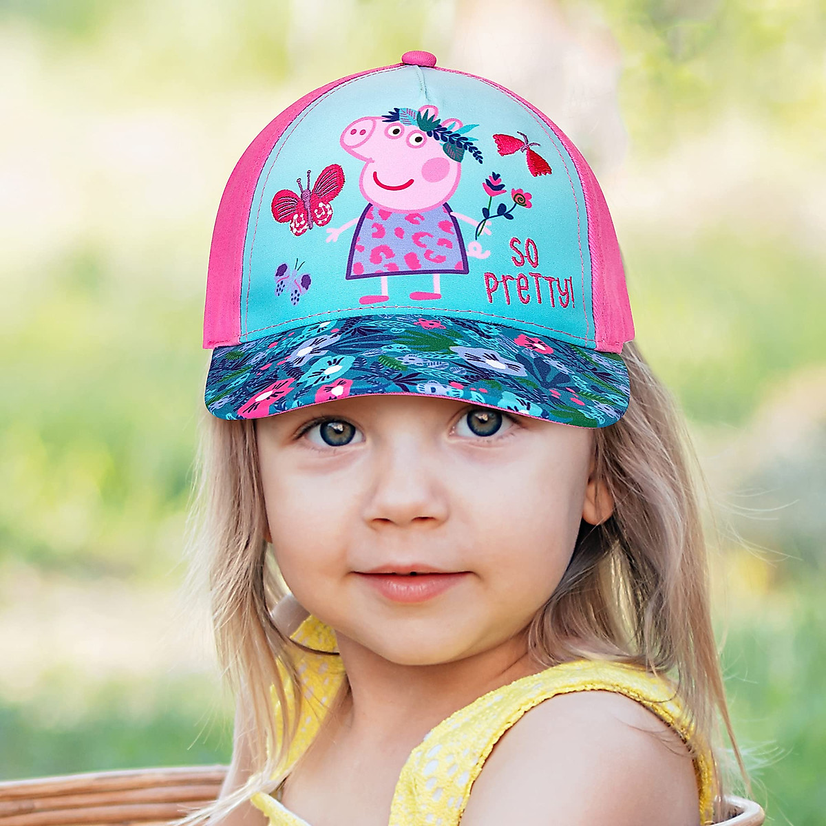Hasbro Baby Girls Cap, Peppa Pig Adjustable Toddler Hat for Ages 2-4 Baseball Cap, Pink, 2-4T US